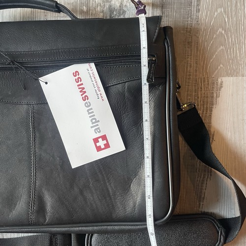 Alpine Swiss Messenger Business Portfolio Bag Leather Laptop Briefcase ...