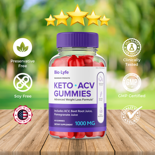 (3 Pack) Biolyfe Keto ACV Gummies Bio Lyfe Keto Gummy Biolife Keto (180 ...