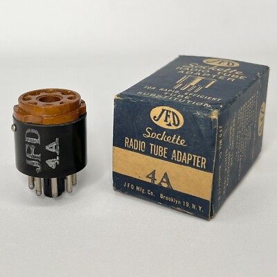 Vintage JFD Sockette 4A Radio Tube Socket Adapter For 1C5GT Tube to ...