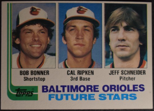 1982 Topps #21 Future Stars - Cal Ripken, Jeff Schneider, Bobby Bonner ...