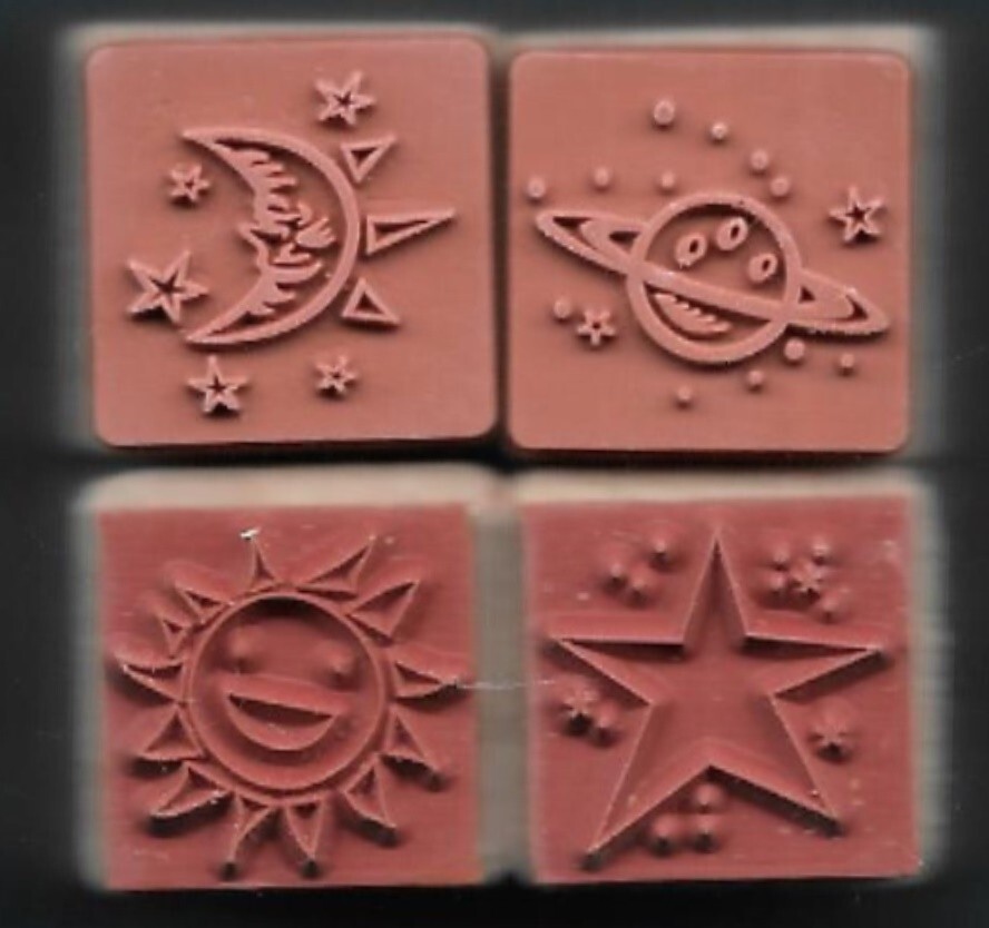 MOON FACE PLANET SATURN SUN FACE STAR Space Night Sky NEW MINI LOT ...