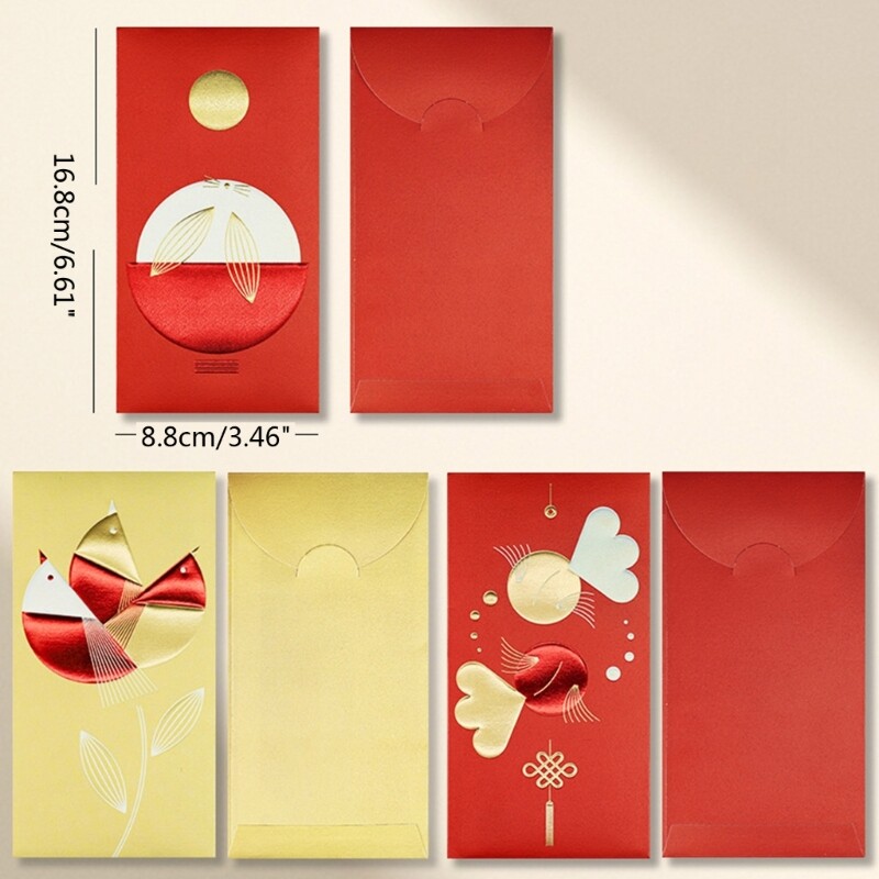 6pcs Envelopes 2023 Chinese New Year Spring Festival Envelope Wedding ...