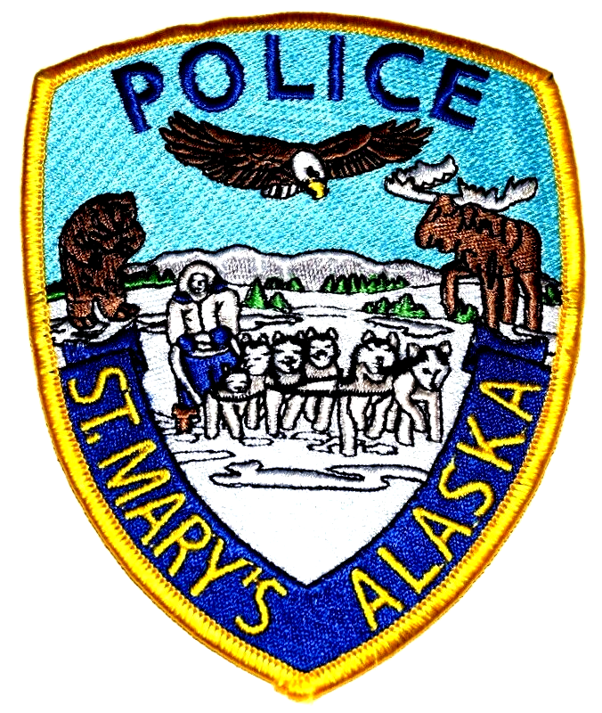 ST MARYS ALASKA AK Sheriff Police Patch MOOSE BEAR ESKIMO DOG SLED TEAM ...