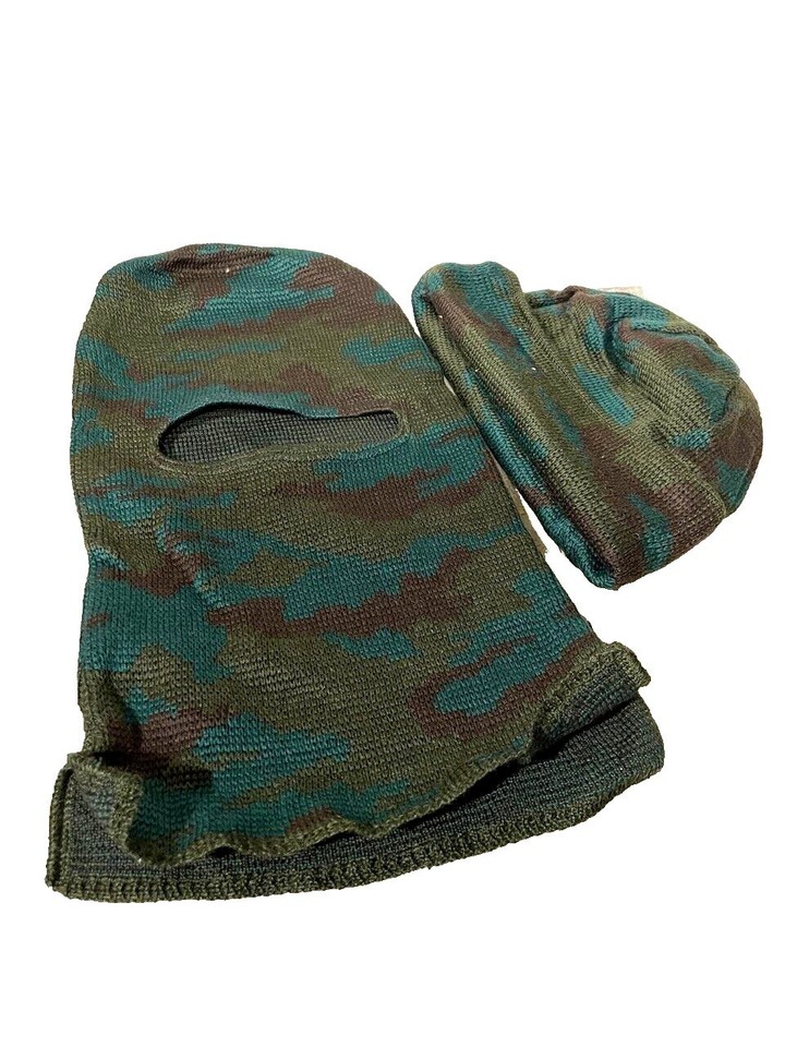 Rus Army winter BALACLAVA + HAT FLORA VSR-98 wool poly fabric new RARE ...