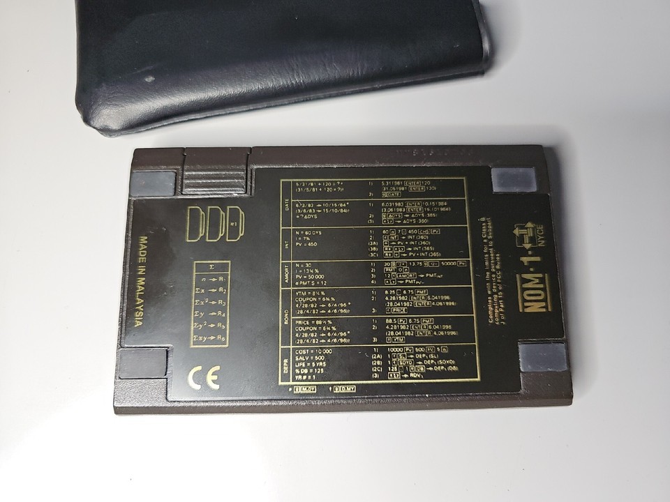 Hewlett-Packard HP 12C Financial Calculator w/Case TESTED *No Batteries ...