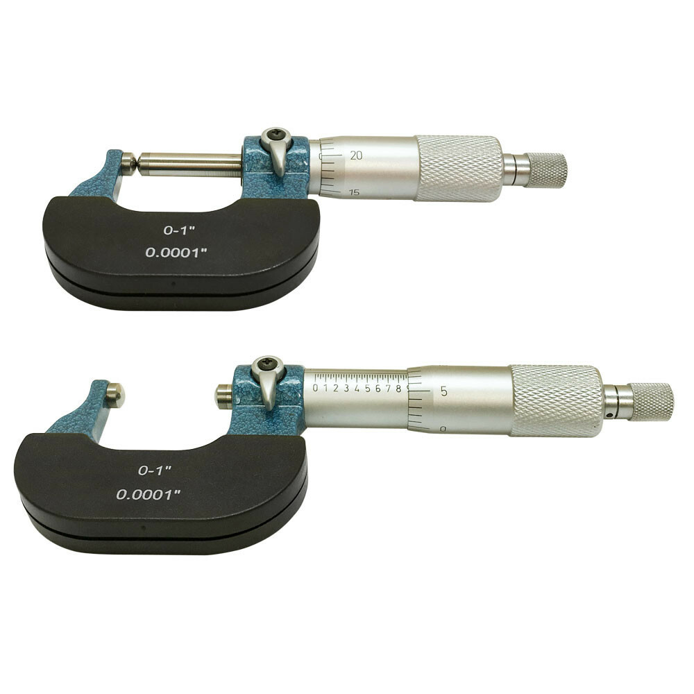 0-1" Dual Ball Anvil Micrometer Pipe Tube Round Carbide Tip 0.0001 ...