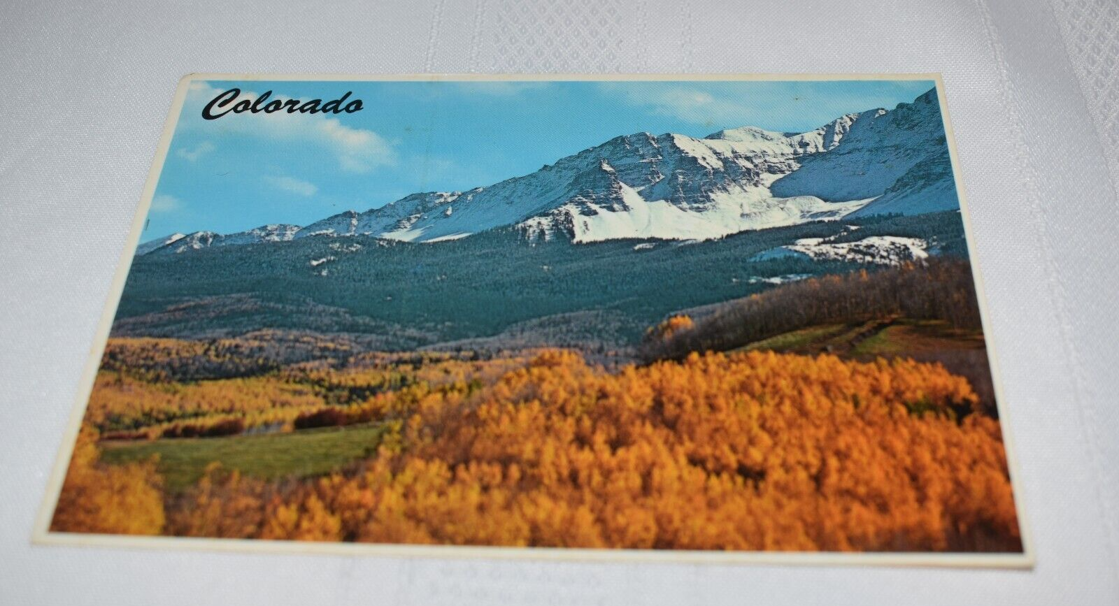 Golden aspen on the Wilson Mesa Colorado Postcard Plastichrome 2US CO ...