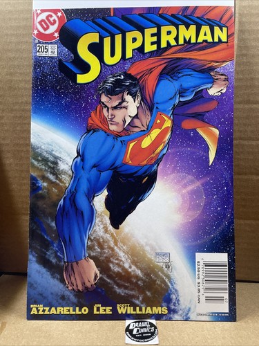 Superman #205 Newsstand Edition Michael Turner Cover Jim Lee Art HTF VF ...