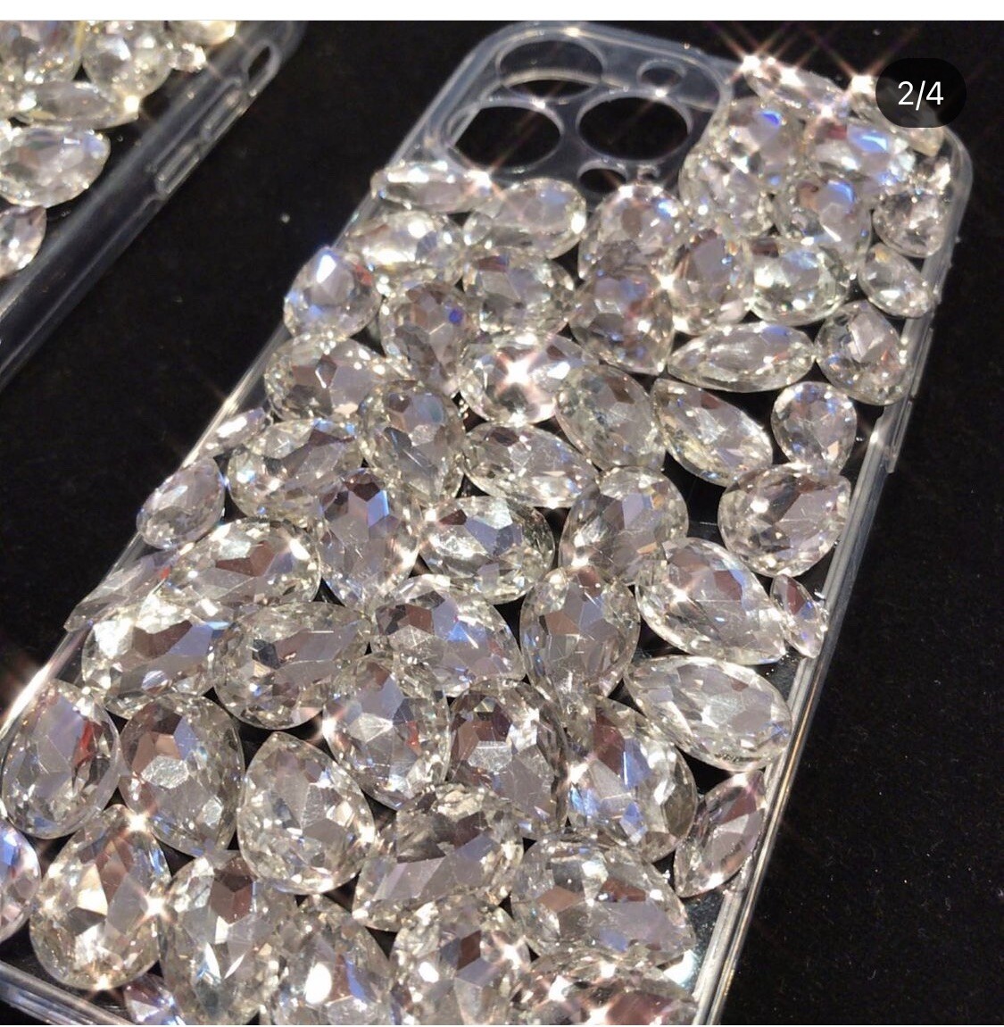 Handmade Luxury Bling Diamond Rhinestone Crystal Jewelled Back Phone ...