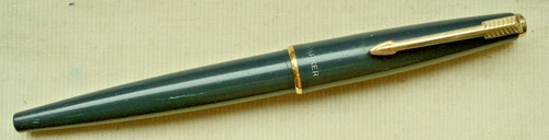 EXTREM RARE ! PARKER 19 FOUNTAINPEN in DARKBLUE / GOLD ! MADE IN U.S.A ...