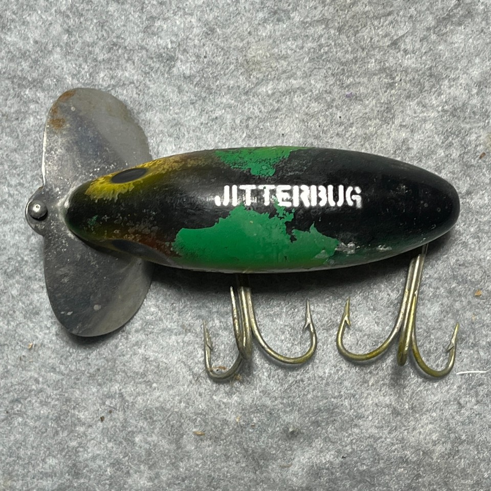 Fred Arbogast Classic Jitterbug Bugged eye Fishing Lure Yellow Black ...