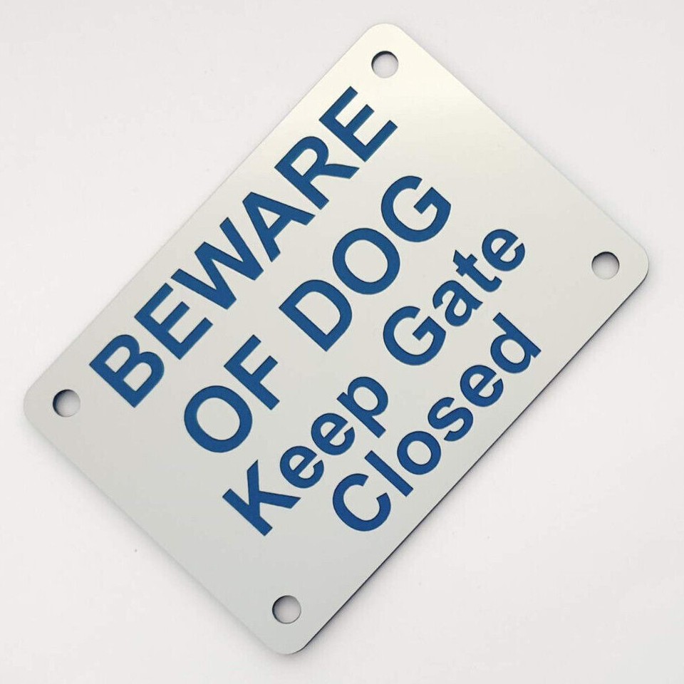 Beware of Dog Keep Gate Closed Sign Plaque Close Shut Outdoor Rated ...