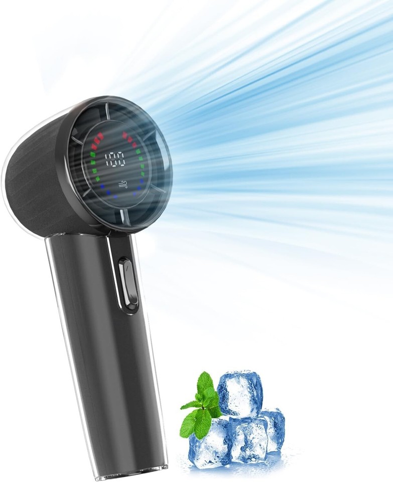 Portable Handheld Fan, Speeds Adjustable Mini Fan with LED Display | eBay