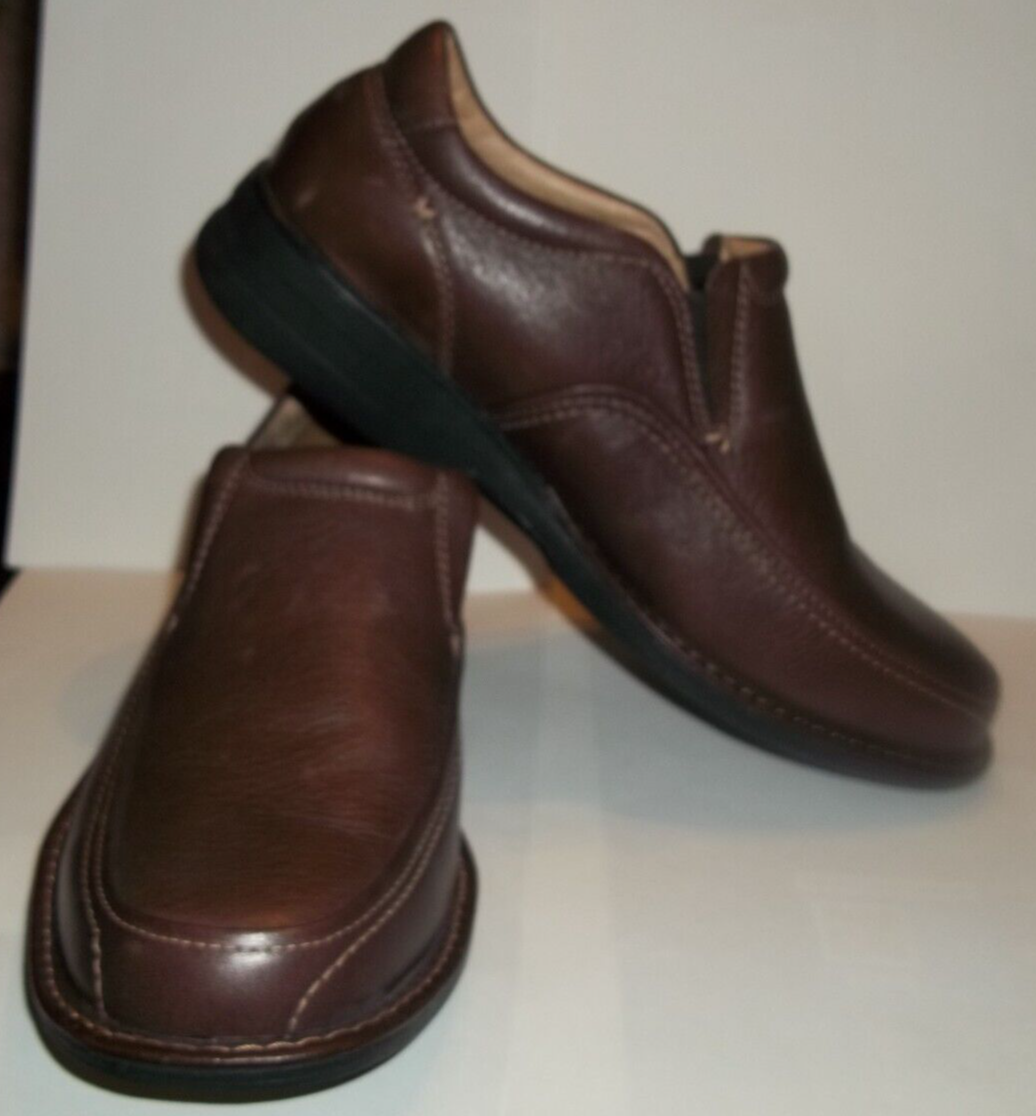 Propet Brown Pebbled Leather Moc/Slip-on Loafer Walking Shoes~Size 9 1/ ...