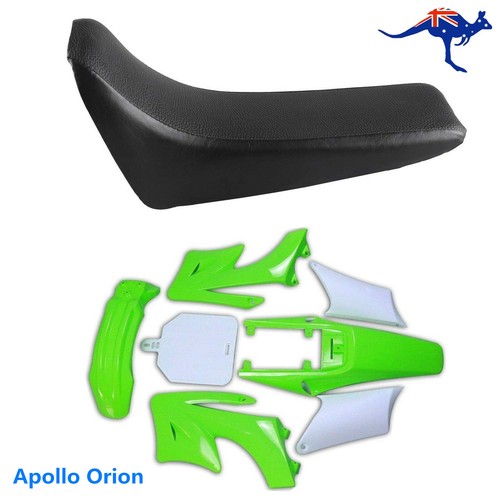 Apollo Orion Green Plastics Fender Kit+Tall Seat 110cc 125cc 150cc PIT ...