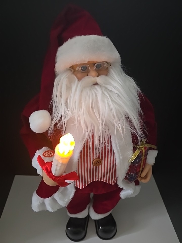 VTG Animated Mr & Mrs Claus Light Motion Musical Santa 24” Christmas ...