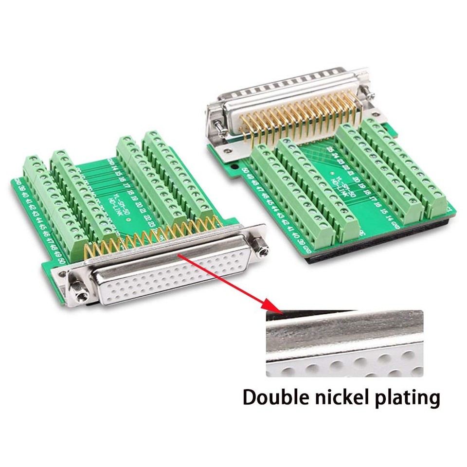 ANMBEST DB50 Solderless Connector, Female D-SUB Header to 50-pin Port ...