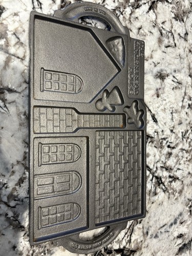 1985 John Wright Cast Iron Clad Non-Stick THE GINGERBREAD HOUSE Mold ...