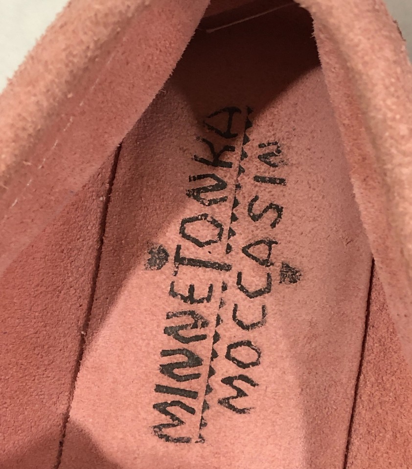Minnetonka Shoes Moccasins Thunderbird Pink Suede - Women Size 9 | eBay