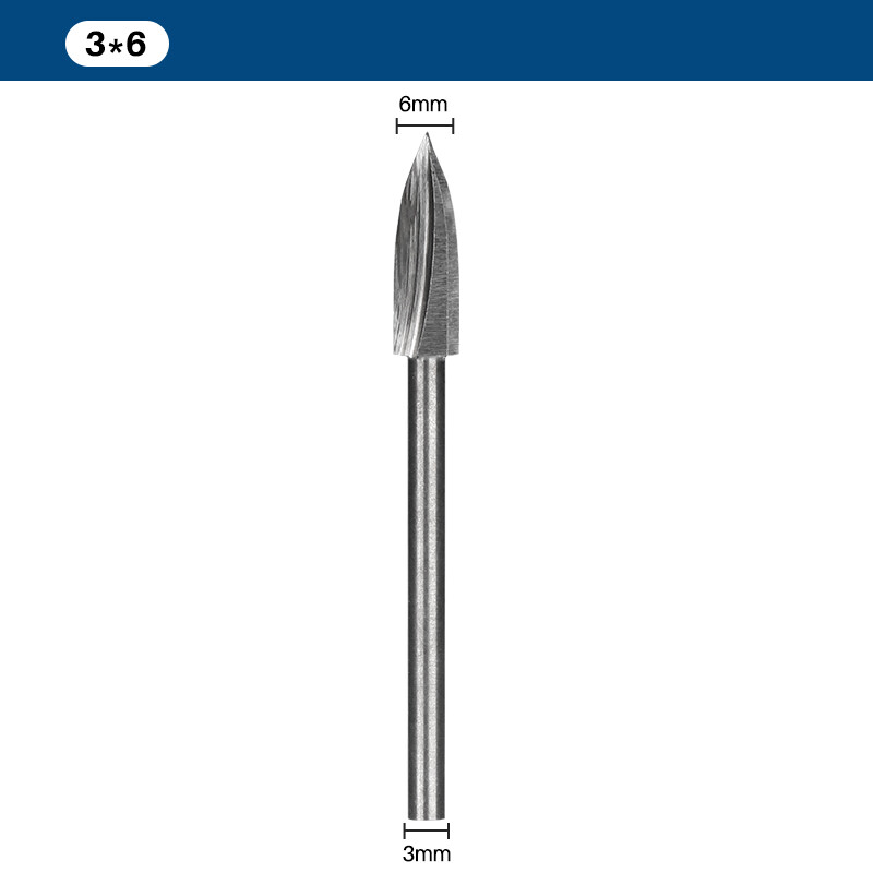 Wood Carving Bit HSS Engraving Drill Bit Wood Crafts for Dremel Rotary ...