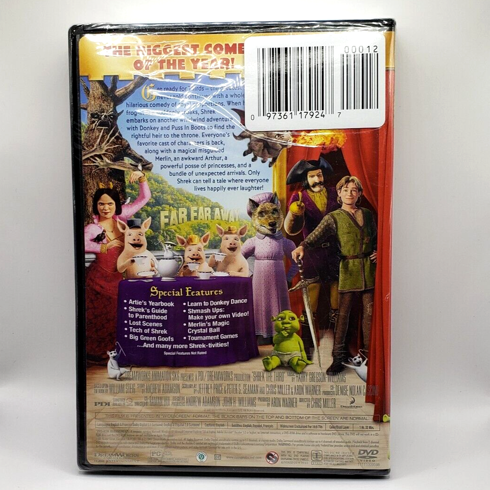 Shrek the Third animated 2007 DreamWorks New widescreen games & extras ...