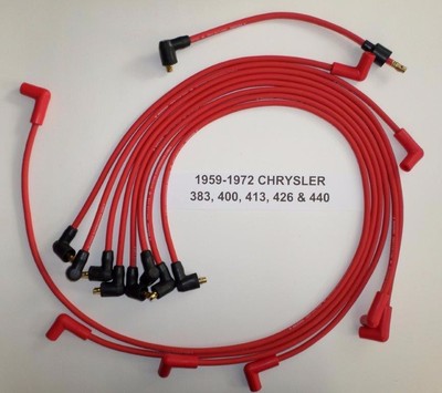 Big Block Chrysler 1959-1972 383-400-413-426-440 RED Spark Plug Wires ...