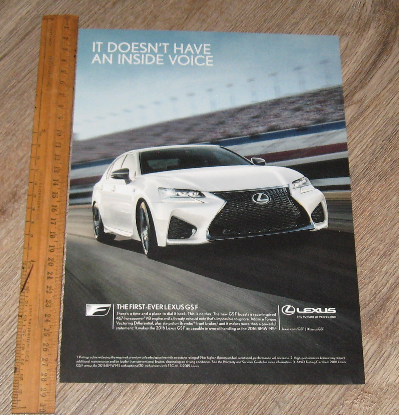 LEXUS Car AD 2016 GS F original ONE magazine page advertisement | eBay