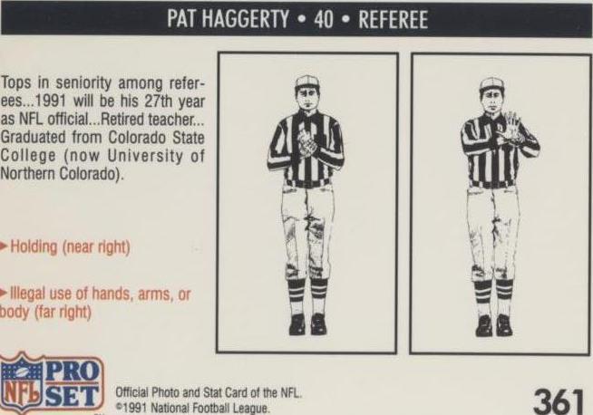 1991 Pro Set Pat Haggerty #361 for sale | eBay
