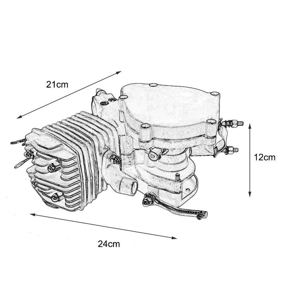 50cc 2 Stroke Bicycle Petrol Gas Motorized Engine Motor Kits for Cycle ...