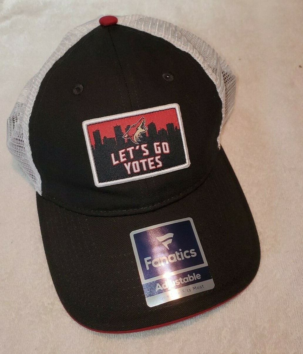 Fanatics NHL ARIZONA COYOTES Hockey LET'S GO YOTES Cap Mesh Trucker Hat ...