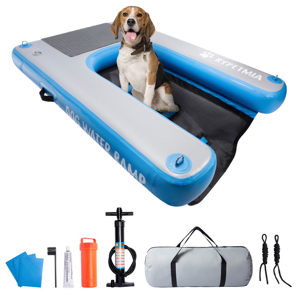 RYpetmia Large Inflatable Pup Plank Dog Water Ramp Pool Ramp Dog ...