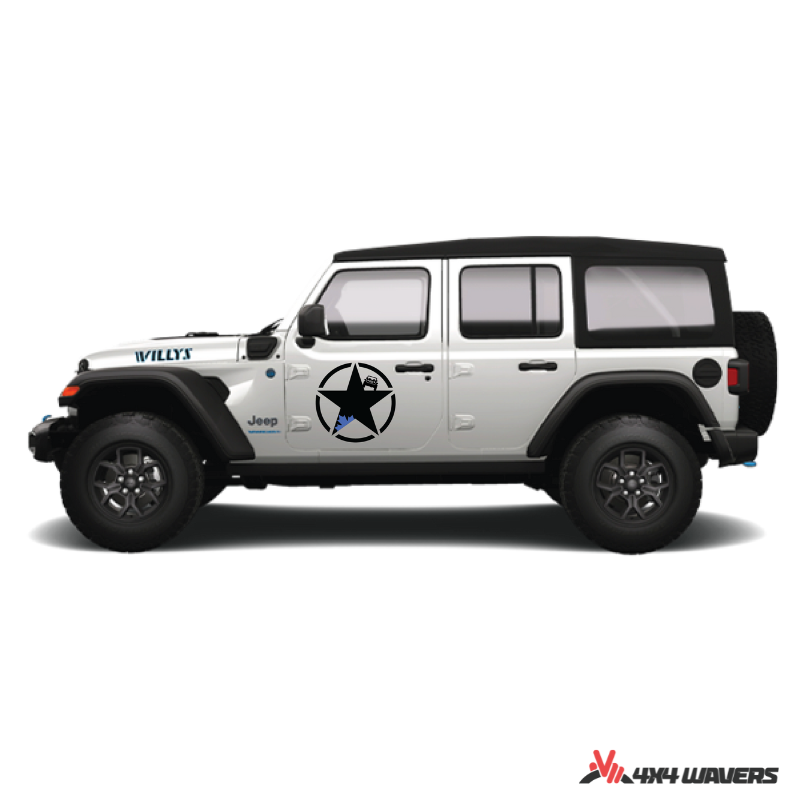 4x4wavers 2x Canada Jeep Star Logo Sticker Decal Decoration for Side ...
