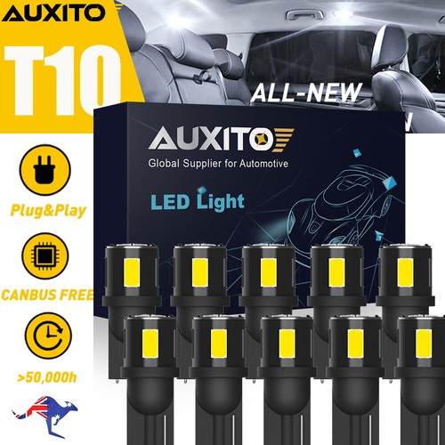 2x T10 194 168 3smd LED Car Wedge Tail Side Parking Light Globe 12V ...