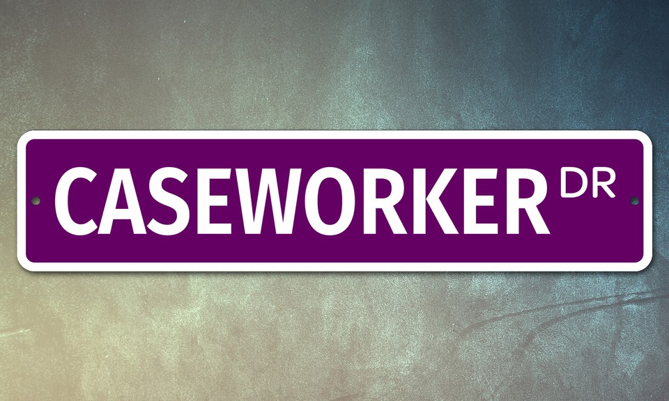 5558 SS Caseworker 4" x 18" Novelty Street Sign Aluminum | eBay