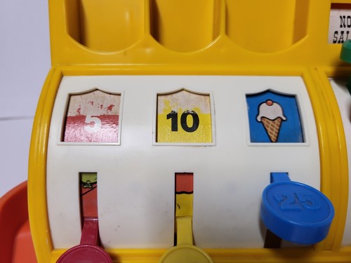 Vintage 1974 Working Ringing Bell Fisher Price Cash Register Toy | eBay