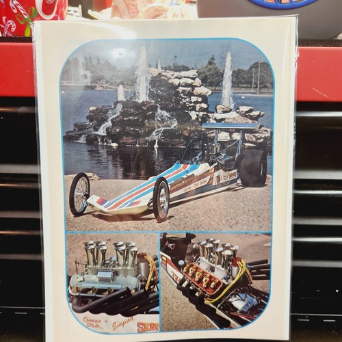 Vintage Rear Engine Drag Rail Car. Vintage Magazine Cut Out. | eBay