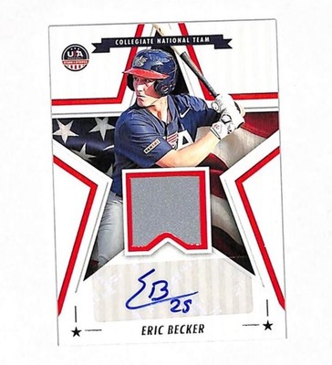 2025 Panini USA Stars & Stripes Eric Becker Auto Autograph Jersey Card ...
