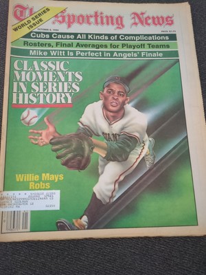 The Sporting News Willie Mays Giants Mike Witt Cubs Angels October 8 ...