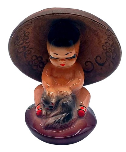 Josef Originals Pitty Sing Figurine Chinese Baby Holding Kitten Muriel ...