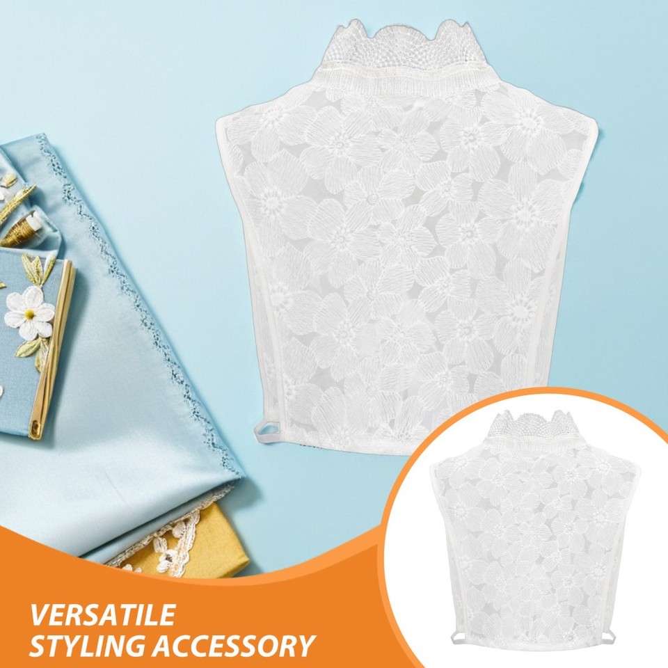 Ladies Lace Fake Collar Detachable Shirt Cuffs Collars for Women | eBay ...