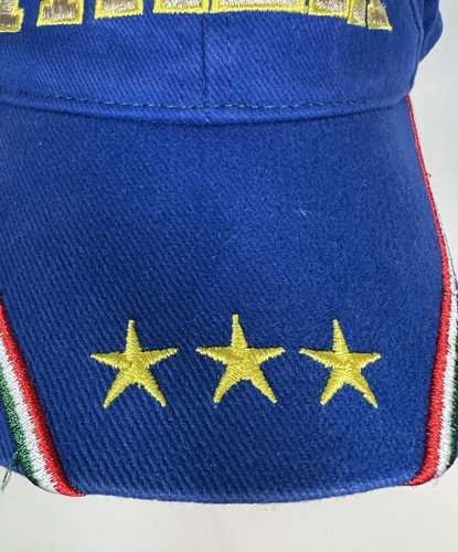 Vintage 90s Italia blue embroidered glitzy baseball adjustable cap ...