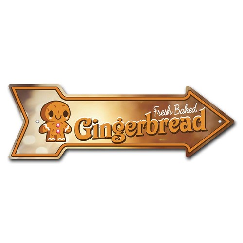 Gingerbread Arrow Sign | Indoor/Outdoor | Direction Arrow Sign Funny ...