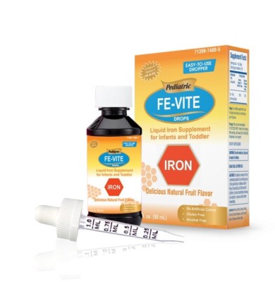 Iron Fe Vite Drops 50 mL EXP: 05/2026 Made By Pediatric Ages 1 to 4 ...