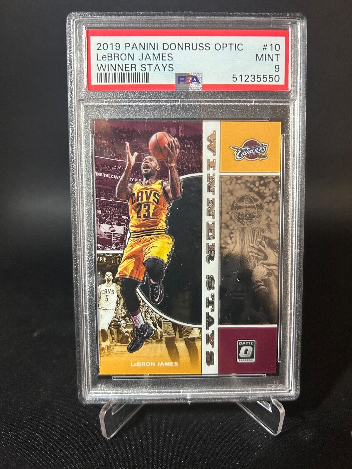 2019-20 Panini Donruss Optic LeBron James #10 Winner Stays Insert PSA 9 ...