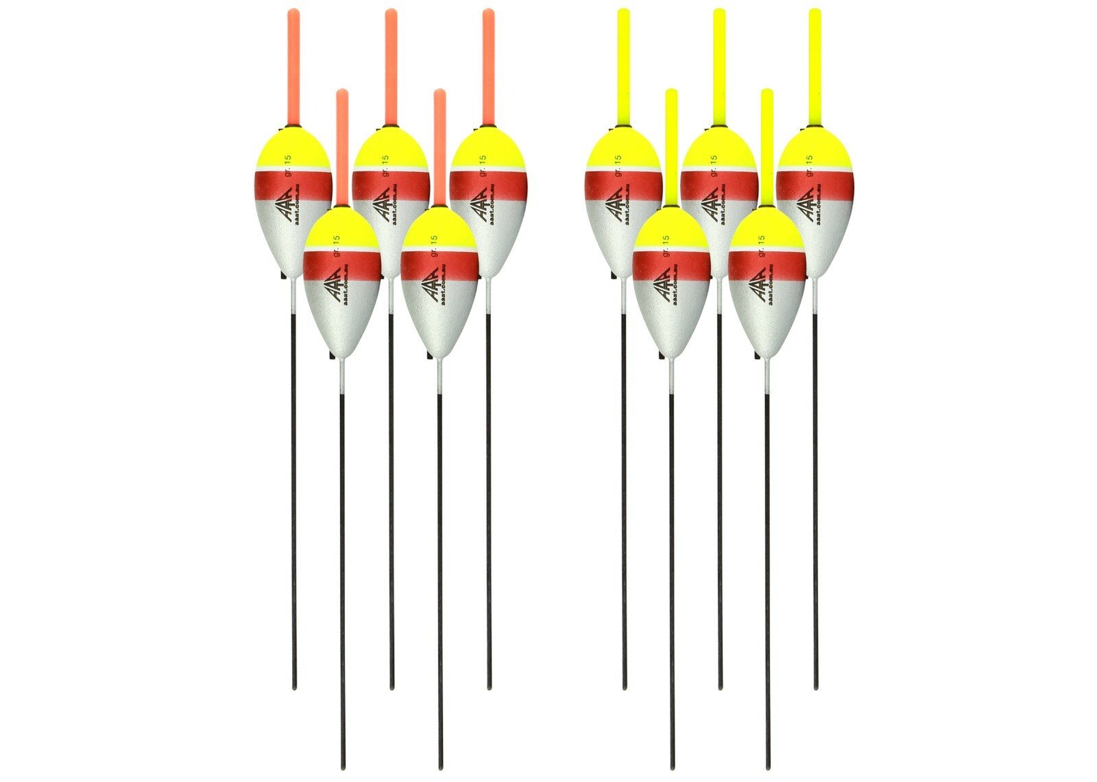 TACKLEWORX HIGH VISIBILITY FLURO FISHING FLOATS 15 GRAM BLACKFISH 10 ...