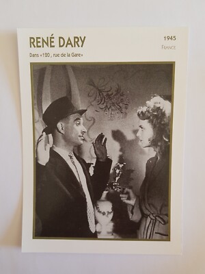 RENE DARY dans 120 rue de la gare - CARTE FICHE CINEMA PORTRAIT DE STAR ...