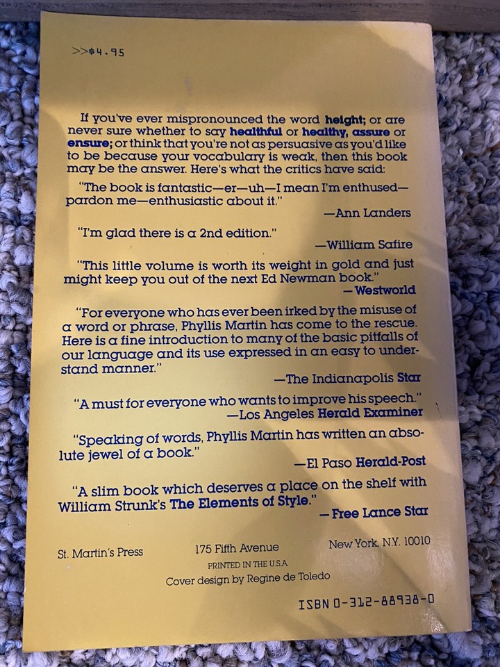 Word Watcher's Handbook is an entertaining and authoritative book that ...