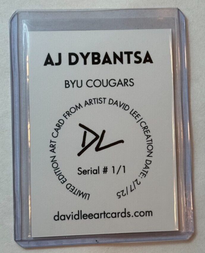 AJ Dybantsa Limited Gold Plated Artist Signed “BYU Cougars” Trading ...