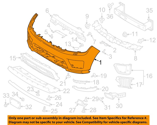 OEM Front Bumper Cover Land Rover Range Rover Sport 2018 2019 LR113285 ...
