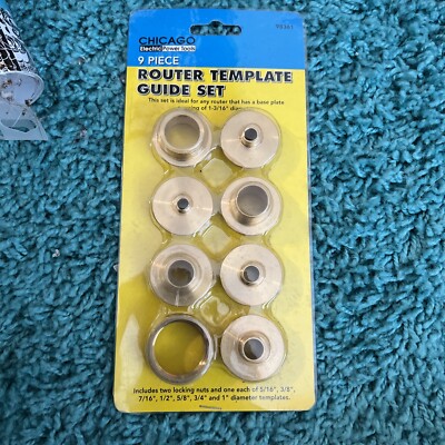 Router Template Guide Kit ! 9- Piece brass set ! | eBay
